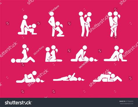 Set Sex Position Icons Stock Vector Royalty Free 517526323 Shutterstock