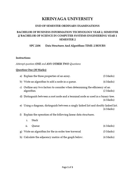 Spc 2106 Data Structures And Algorithms Pdf Computer Programming Theoretical Computer Science