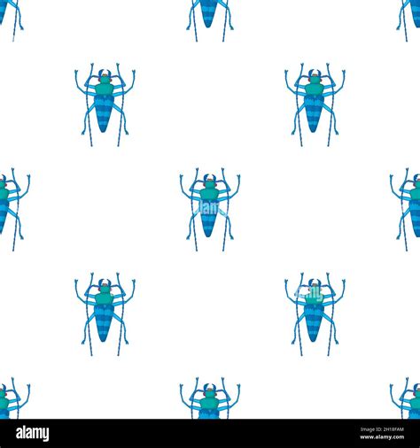 Insect Bug Pattern Seamless Background Texture Repeat Wallpaper Geometric Vector Stock Vector