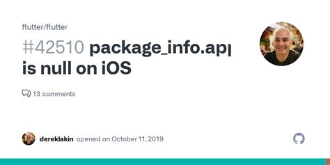 Packageinfoappname Is Null On Ios · Issue 42510 · Flutterflutter