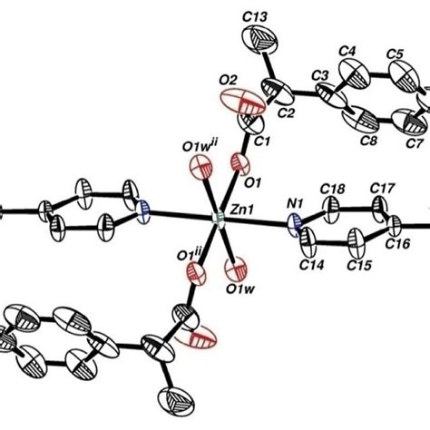 The Molecular Structure View Of 1 Showing The Atom Labeling Scheme