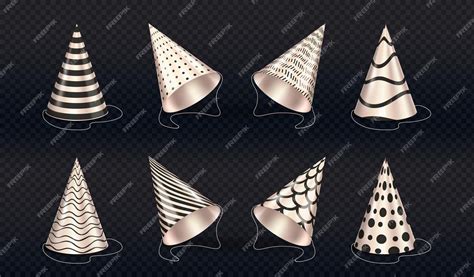 격리 된 생일 축하 콘 모자 액세서리 벡터 무료 벡터