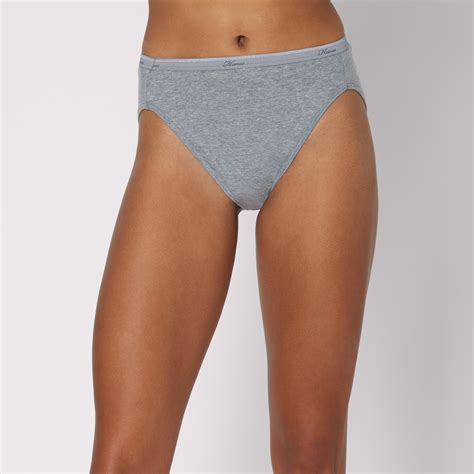 Hanes Womens No Ride Up Cotton Hi Cut Panties 15803
