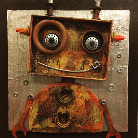 Robot Assemblage Portrait Trilby Works