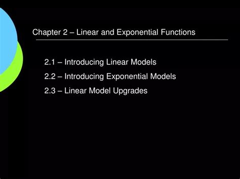 PPT Chapter Linear And Exponential Functions PowerPoint Presentation ID