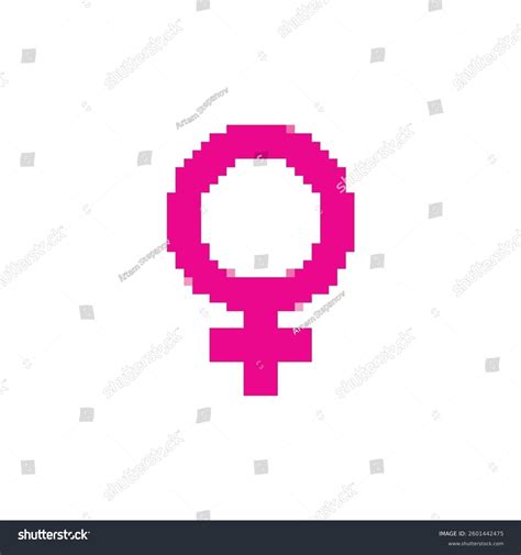 Pixel Art Gender Icon 8 Bit Stock Vector Royalty Free 2601442475
