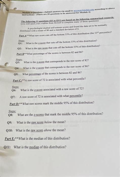 Solved Module 4 Questions Submit Answers Via Email To