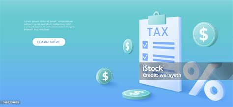 3d 세금 및 달러 돈 배경입니다 재무 관리 개념입니다 세금 계산 및 회계 벡터 아트 그림입니다 계산기에 대한 스톡 벡터 아트