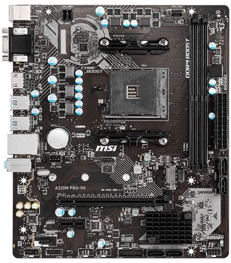 Msi A M Pro Vh Amd A Ryzen Socket Am Micro Atx Desktop Motherboard Wootware