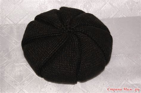 Берет крючком рельефными столбиками В Г У Вязаные Головные Уборы Страна Мам