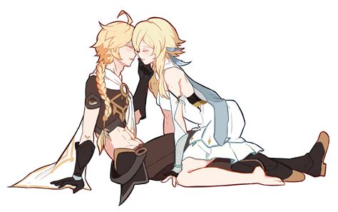 Lumine And Aether Genshin Impact Drawn By Eriikou Danbooru