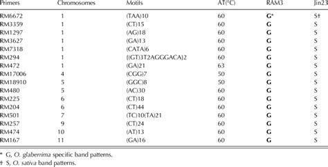 Informative Simple Sequence Repeat Ssr Markers With Polymorphism