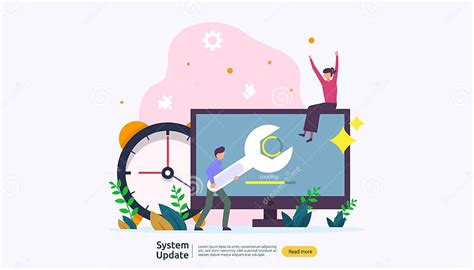 Operation System Update Progress Concept Data Synchronize Process And