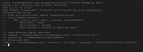 Creating And Using Serializers Django Rest Framework Geeksforgeeks