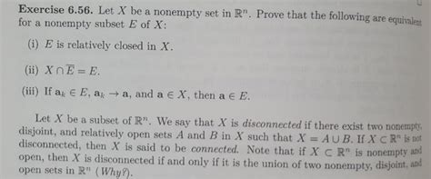 Solved Exercise 656 Let X Be A Nonempty Set In R Prove