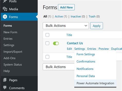 gravity forms power automate add on reenhanced