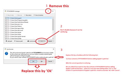 some propositions to improve the gui and text of the pythonpath manager · issue 10728 · spyder