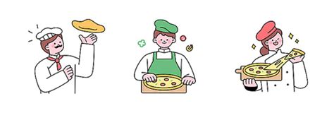 유토이미지 이탈리안 요리사가 피자를 만들고 있다