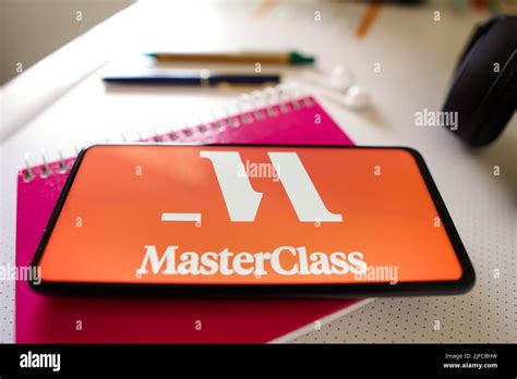In This Photo Illustration The Masterclass Online Classes Logo Seen Displayed On A Smartphone