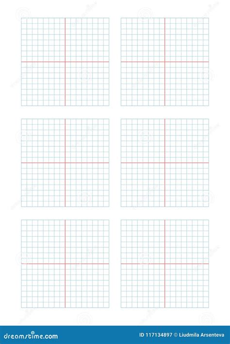 A Set Of Cartesian Coordinate Systems On Blue Graph Paper With C Stock Vector Illustration Of
