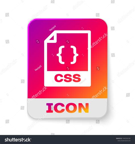 White Css File Document Icon Download Css Button Icon Isolated On