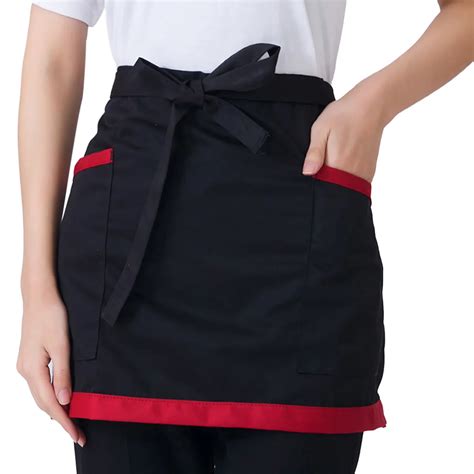 2 Pocket Waist Aprons For Waitress Restaurant Bar Cafe Pack Of 4