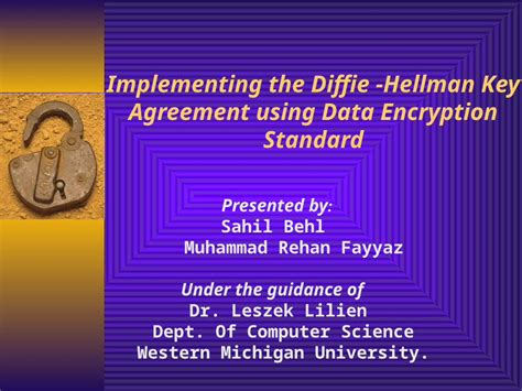 PPT Implementing The Diffie Hellman Key Agreement Using Data