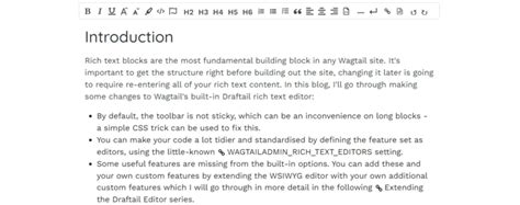 How To Configure Rich Text Blocks For Your Wagtail Site
