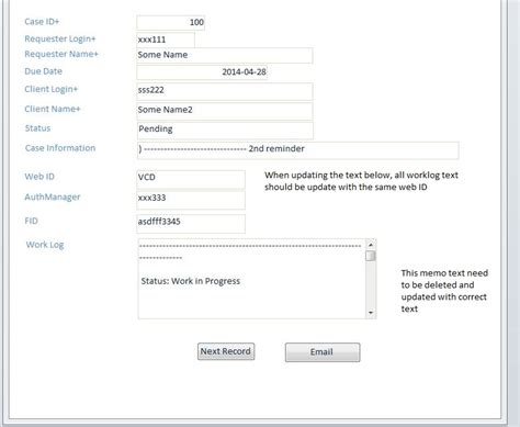 Vba Update A Memo Field In Access Table Stack Overflow