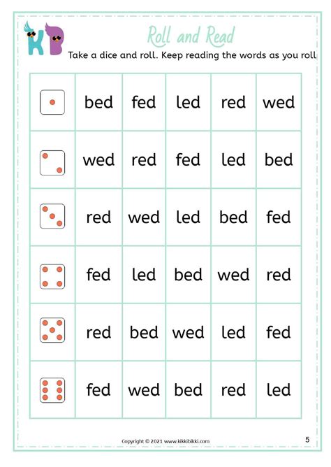 Free Printable CVC Short E Family Words Worksheets KikkiBikki