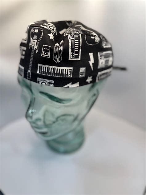 Tie Back Rock N Roll Scrub Cap Etsy
