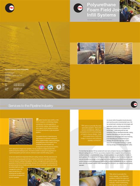 Polyurethane Foam Field Joint Infill Systems Pih Pipeline Pdf Polyurethane