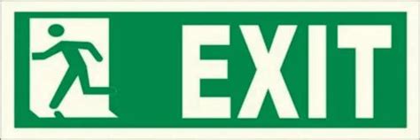 PVC Mild Steel Rectangular Exit Door Signage Board Thickness 1 5 Mm At 96 Piece In Mumbai