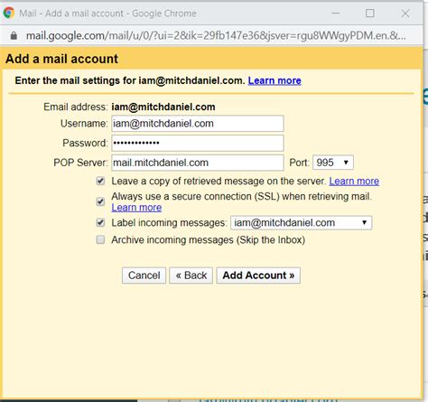 Check Webmail Inbox From Gmail And Send From Gmail Mitchell Daniel