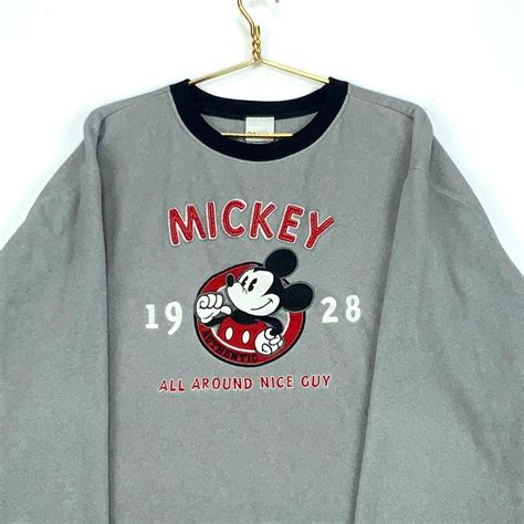 Vintage Mickey Mouse All Around Nice Guy Fleece Depop