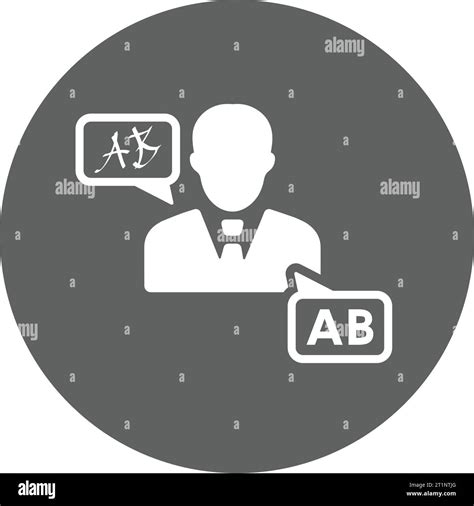 Language Translator Icon Perfect Use For Print Media Web Stock