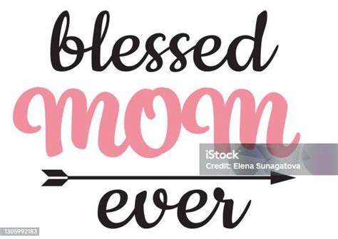 축복받은 엄마 T 셔츠 디자인 손 글자 인용 엄마의 삶 모성 포스터 현대 서예 흰색 배경에 고립 0명에 대한 스톡 벡터 아트 및 기타 이미지 Istock