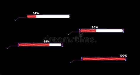 Progress Bar Animation With Callout And Loading Bar Inside Red White