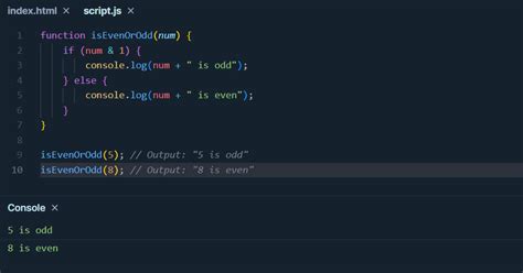 how to find odd even numbers in javascript？