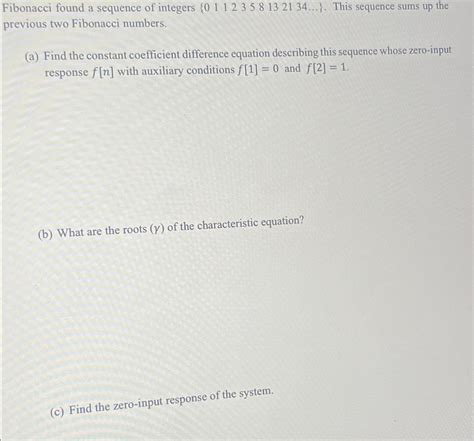 solved fibonacci found a sequence of integers