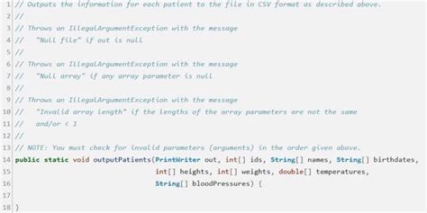 Solved Javaplease Help Me Write A Method To Overwrite A Csv