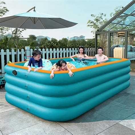 Dazlute Inflatable Swimming Pools 118 X 71 X 28 Blow Up Swimming