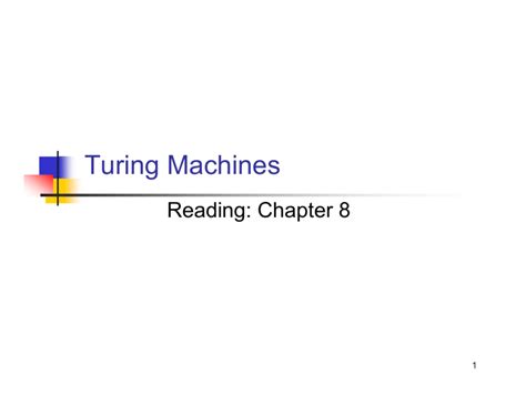 Turing Machines Introduction Variations