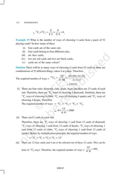 Permutations And Combinations Ncert Book Of Class 11 Mathematics