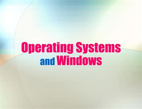 Operating Systems Basics Pdf