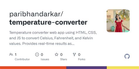 Github Paribhandarkartemperature Converter Temperature Converter Web App Using Html Css