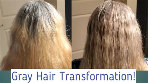 How To Transition To Natural Gray Hair Dye And Tone Youtube