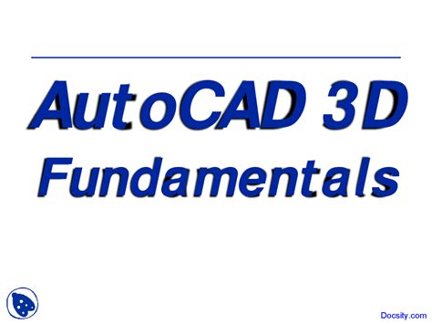 Fundamentals Engineering Design Graphics Lecture Slides Docsity