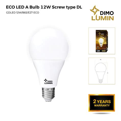 Eco Dimo Led 12w Day Light Screw Type